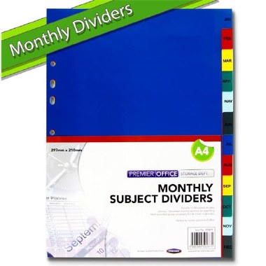 monthly-subject-dividers | Sensational Kids